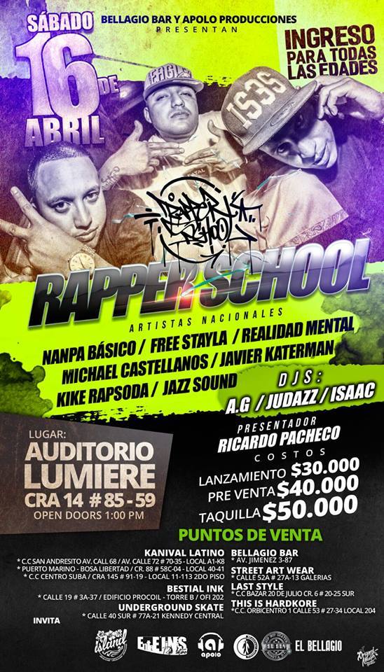 RAPPER SCHOOL En Bogotá - La Tribu Hiphop - BLOG Y NOTICIAS DE HIPHOP